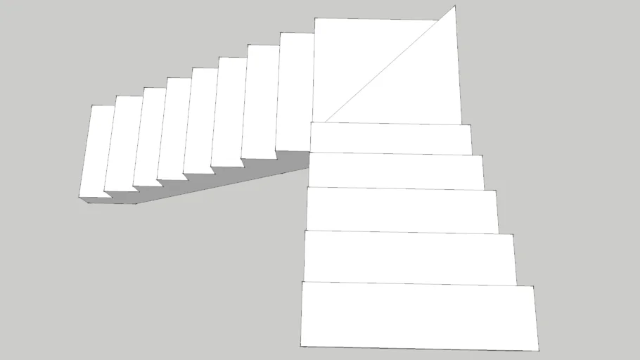 L shaped stair | 3D Warehouse