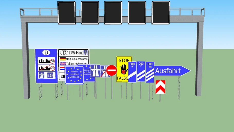 Duitse snelweg verkerkeersborden | 3D Warehouse