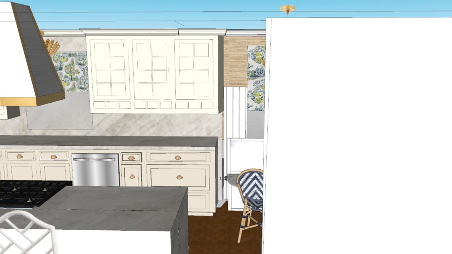 Navy Spindle Chair | 3D Warehouse