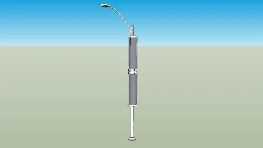 24' SINGLE LED SOLAR LAMP, 320W | 3D Warehouse