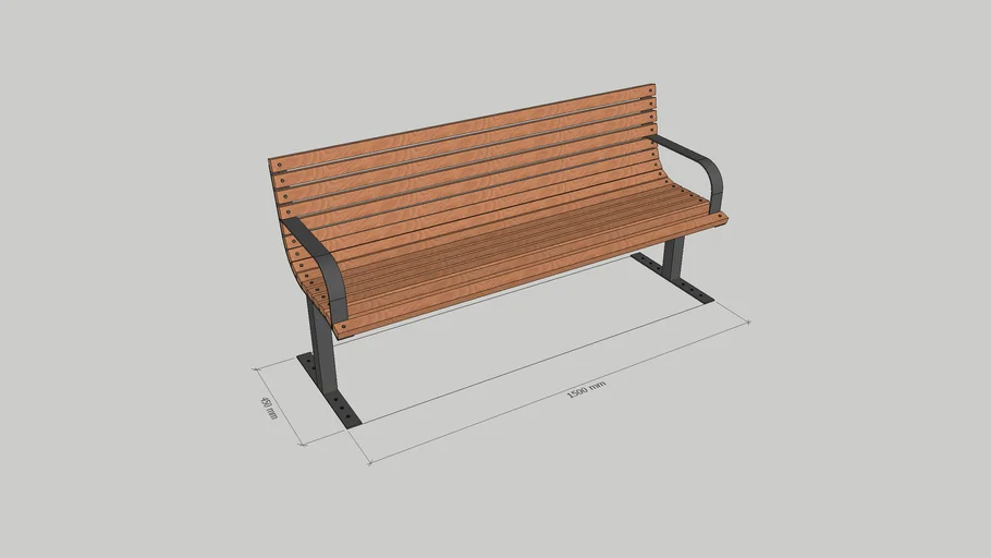 Bench - Wood - 013 | 3D Warehouse