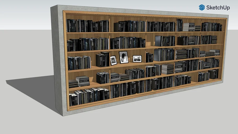 Concrete Bookshelf | 3D Warehouse