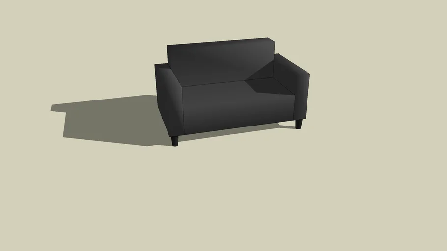 KLOBO (2er Sofa), schwarz | 3D Warehouse