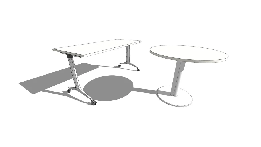 Hermanmiller_Genus_Table_Round Model by Pooh | 3D Warehouse