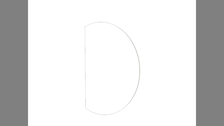 Backlit half-moon mirror | 3D Warehouse