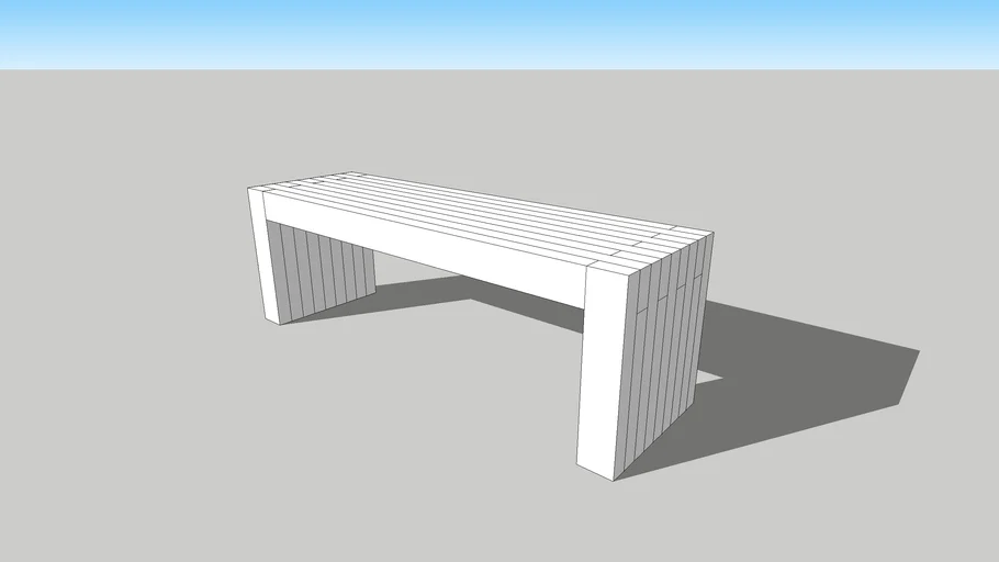 Outdoor 2x4 Bench | 3D Warehouse