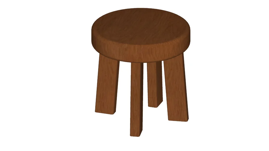 Wooden Stool | 3D Warehouse