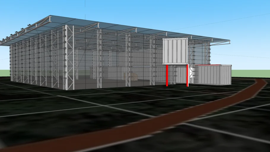 container event building | 3D Warehouse
