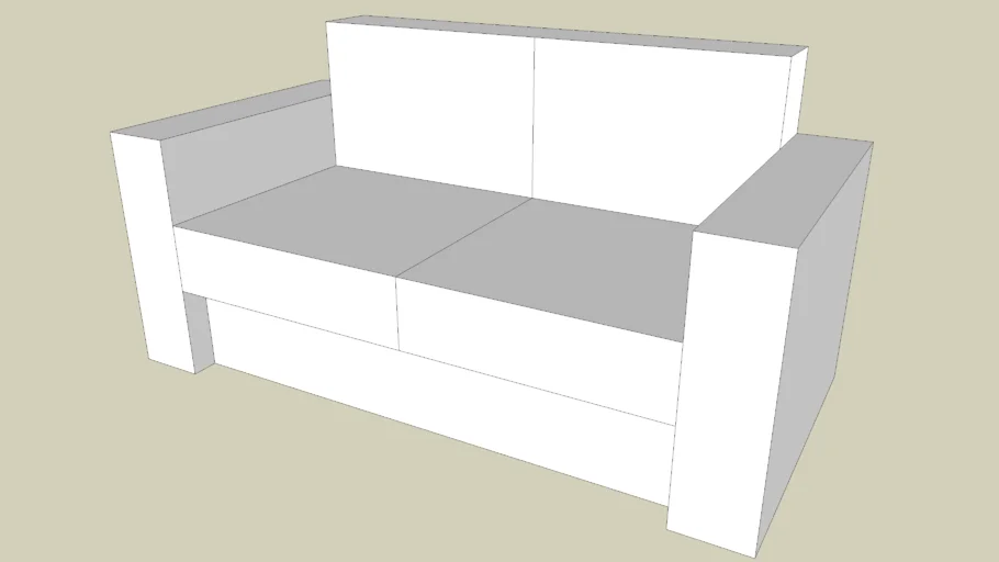 Box Couch, 2 seat's | 3D Warehouse