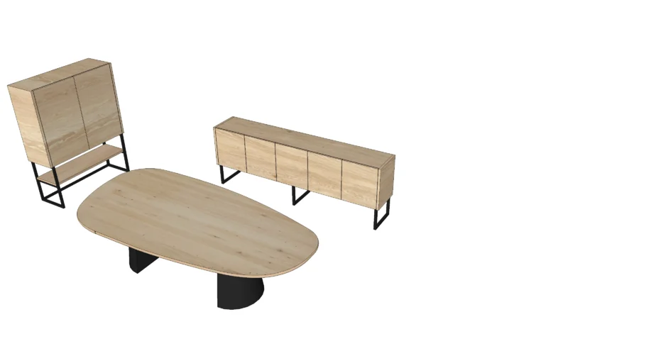 Table + buffet XOOON | 3D Warehouse