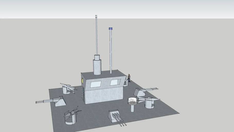 small base with guns | 3D Warehouse
