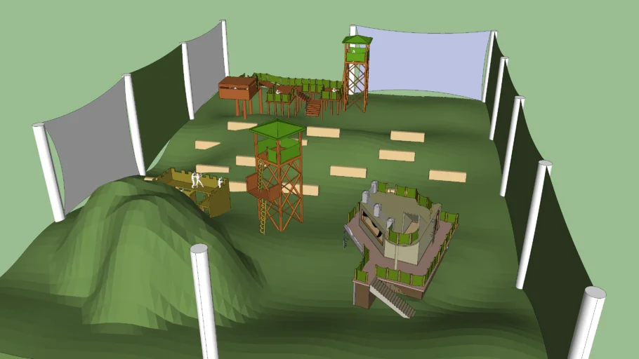 Large Scale Paint Ball map | 3D Warehouse