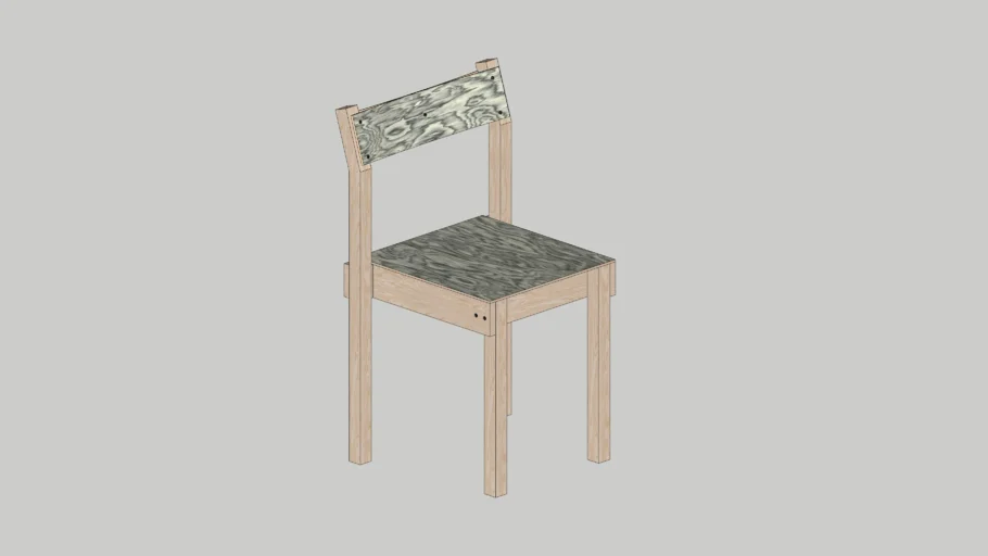 BIBLIO Dining Chair B&W Veneer version | 3D Warehouse