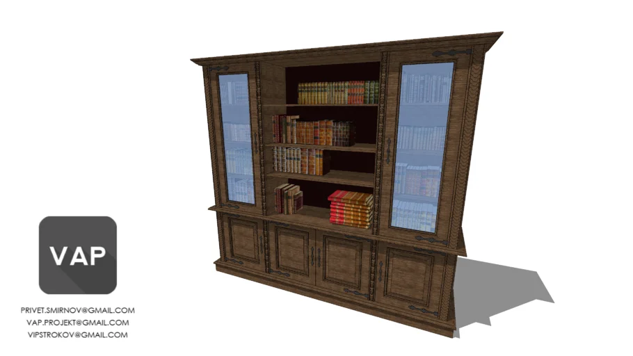 Antique bookcase | 3D Warehouse