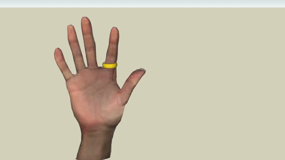 hand + wedding ring | 3D Warehouse