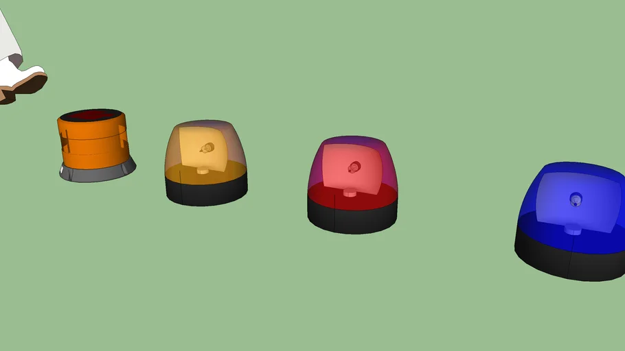 amber emergency lights | 3D Warehouse