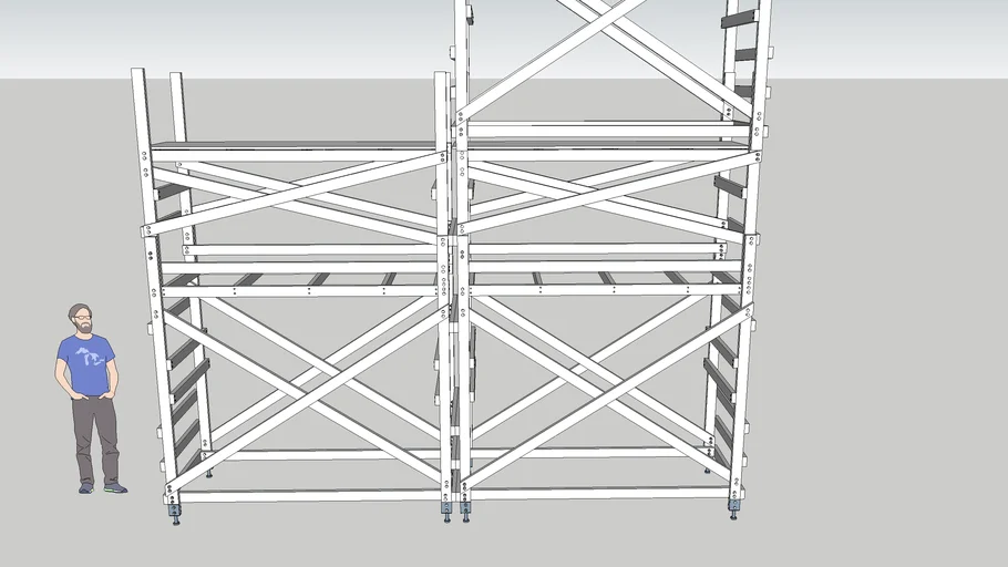 Multi level scaffolding | 3D Warehouse