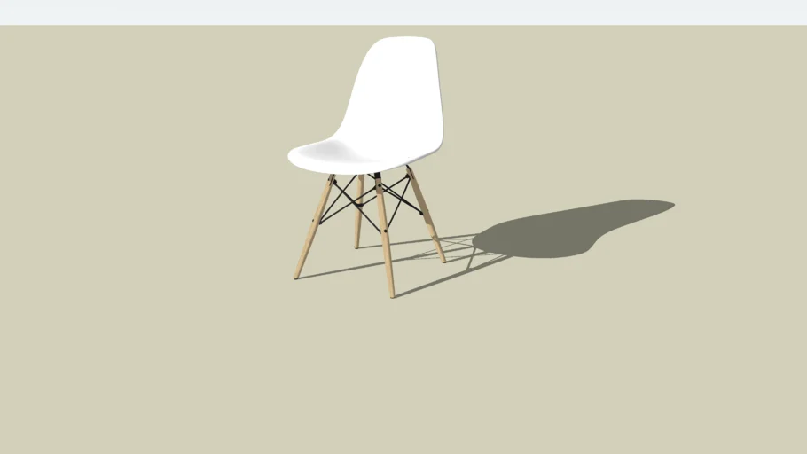 EAMES PLASTIC CHAIR DSW WOOD CADEIRA EIFFEL | 3D Warehouse