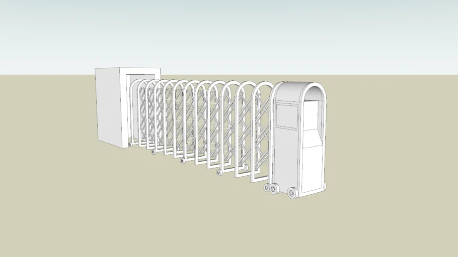 Automatic Retractable Gate | 3D Warehouse