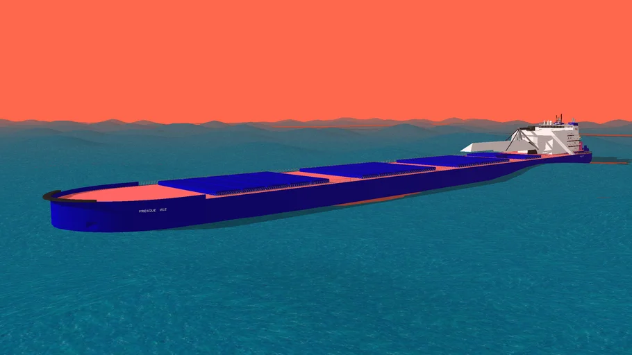 Tug+Barge Combo 'Presque Isle', SailorMoon S livery | 3D Warehouse