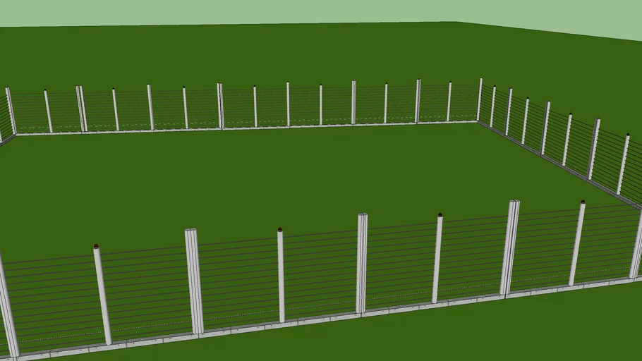 jrassic park main dinosaur fence | 3D Warehouse