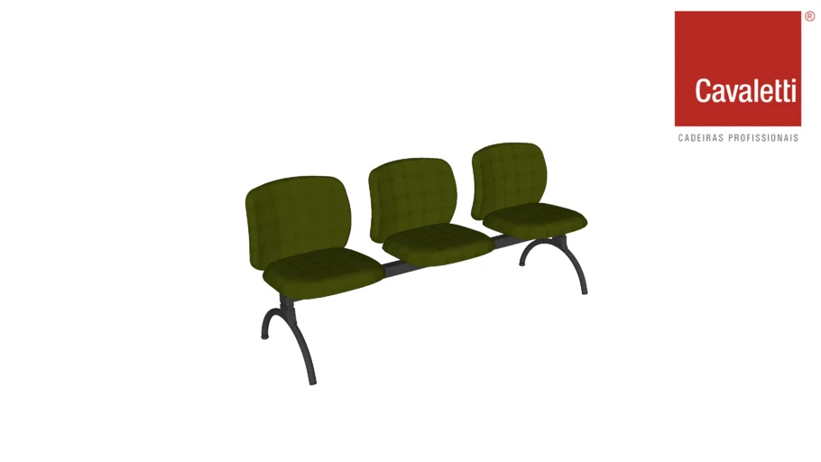 Cavaletti Bee - Longarina 36750 - 3 Lugares | 3D Warehouse