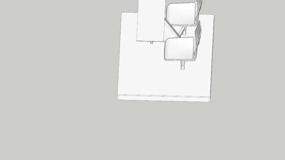 Featherlite Swing Table with Leaf Chair | 3D Warehouse