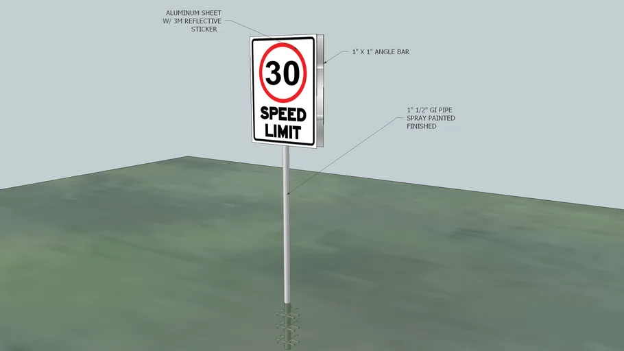 Speed Limit Sign | 3D Warehouse