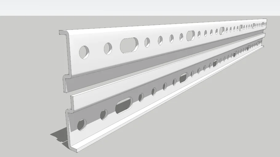 Wall Cabinet Metal Hanging Rails | 3D Warehouse