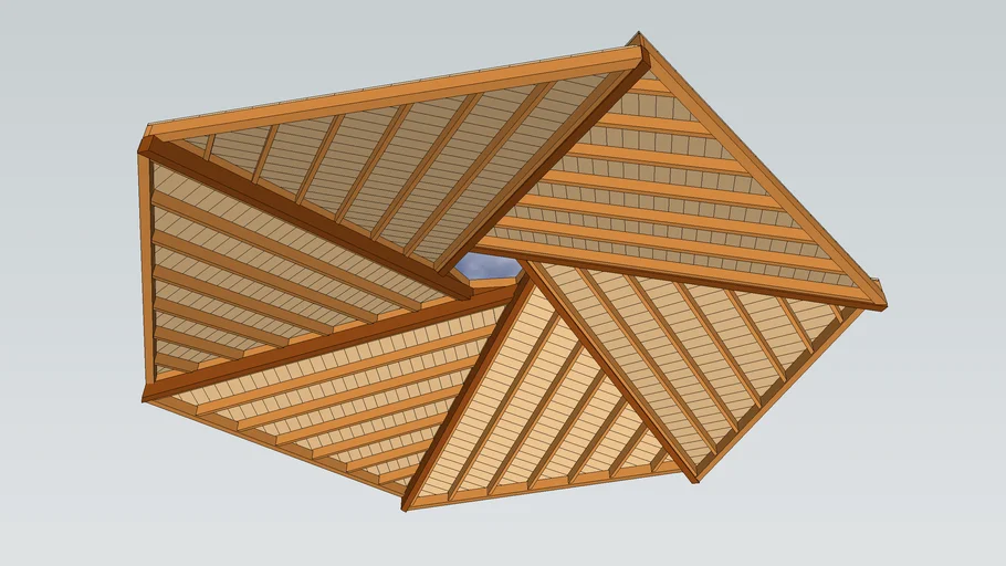 roof reciprocal beams 2 | 3D Warehouse