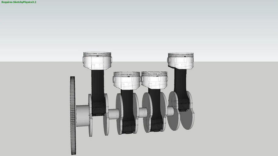 Sketchyphisics working 4cyl engine | 3D Warehouse