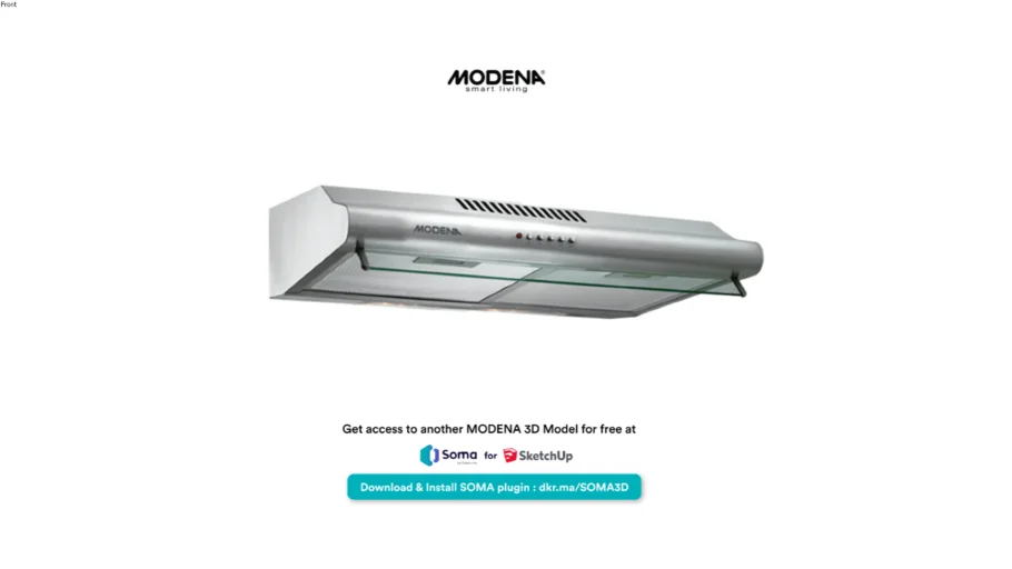 Modena Cooker Hood 60cm FRESCO SX 6501 V - Download 3D Model Modena ...