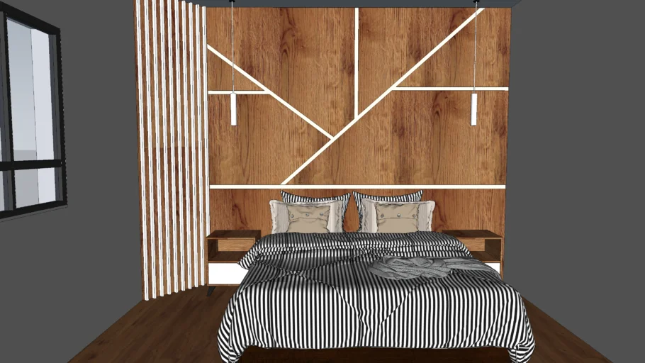 Bedroom Bed Back Panel Decoration | 3D Warehouse