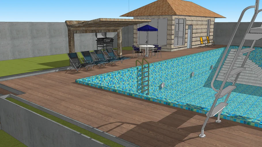 Cabin with pool | 3D Warehouse