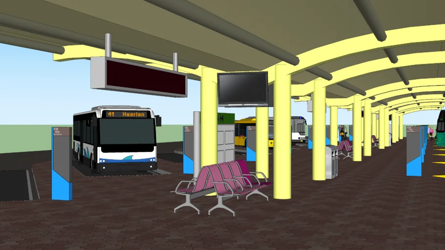 Public bus station | 3D Warehouse