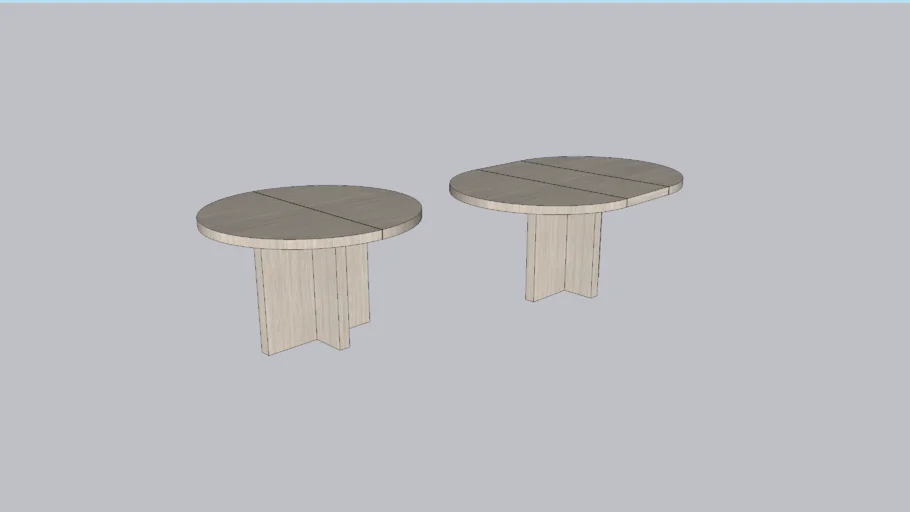 Cayman Round Extending Dining Table - Pottery Barn | 3D Warehouse