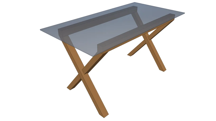cross leg table | 3D Warehouse