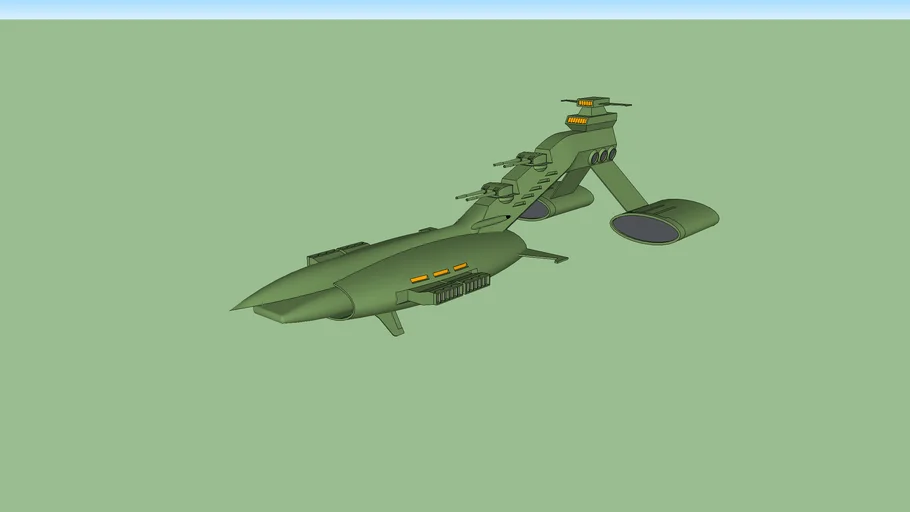 Musai class 2 turret version / ムサイ級簡易量産型 | 3D Warehouse