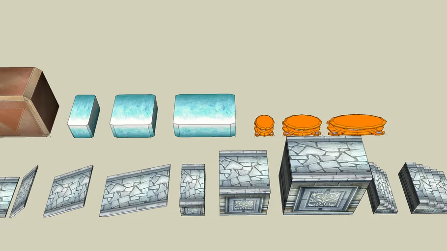 Ssbb stage builder pieces set 1 UPDATE 1 | 3D Warehouse