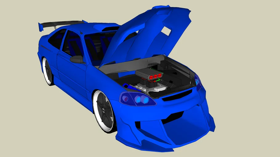 tuned honda civic | 3D Warehouse