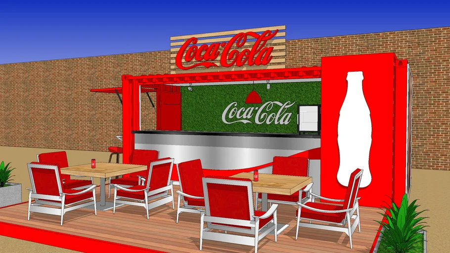 Coca cola Branded Outdoor Container | 3D Warehouse