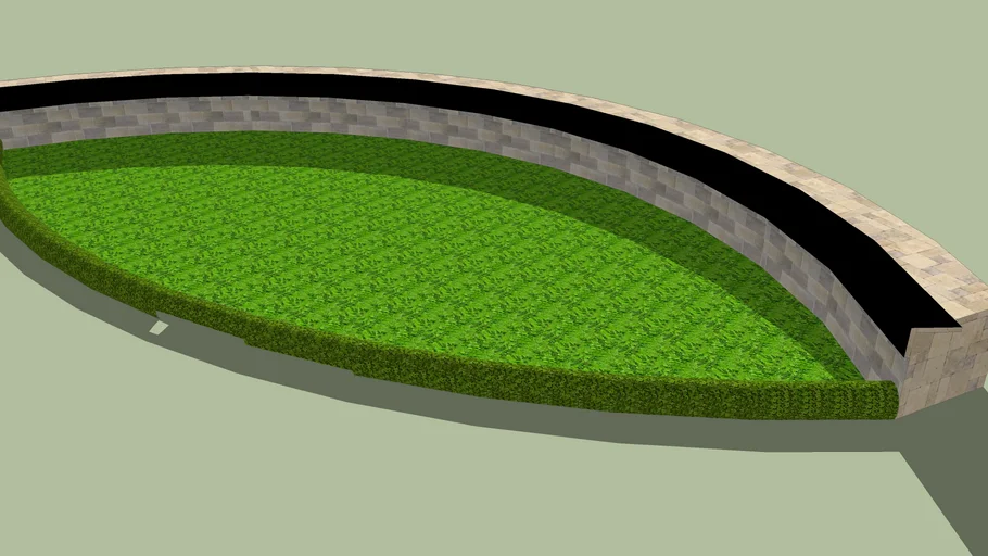 Quarter curved ledge | 3D Warehouse