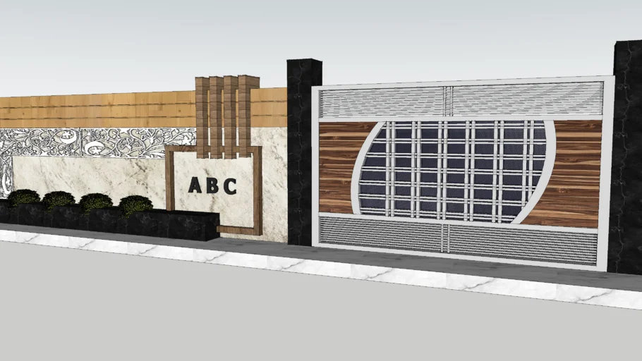 boundary wall | 3D Warehouse