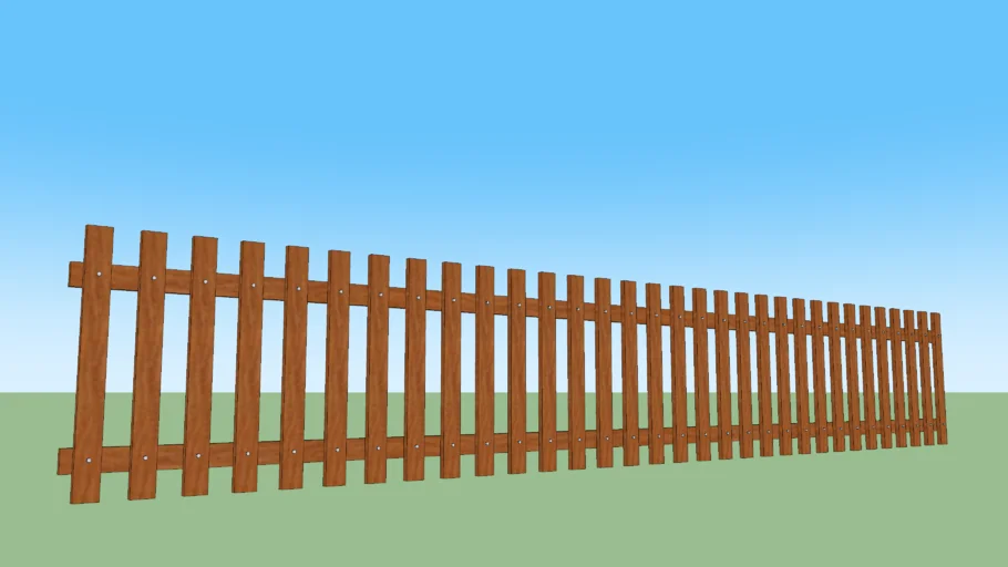 Cerca em madeira simples | 3D Warehouse