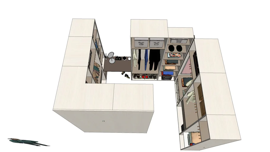 Open wardrobe | 3D Warehouse