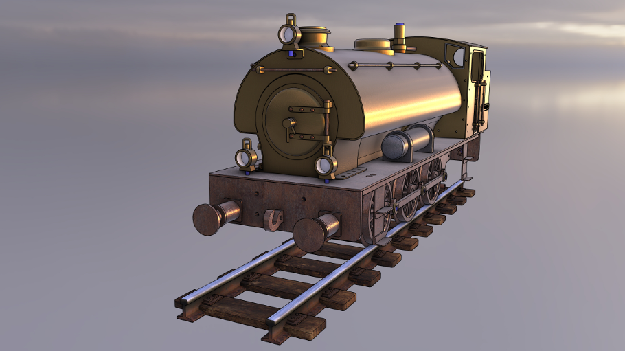 Julius de Waal Saddle Tank Steam Train Locomotive | 3D Warehouse