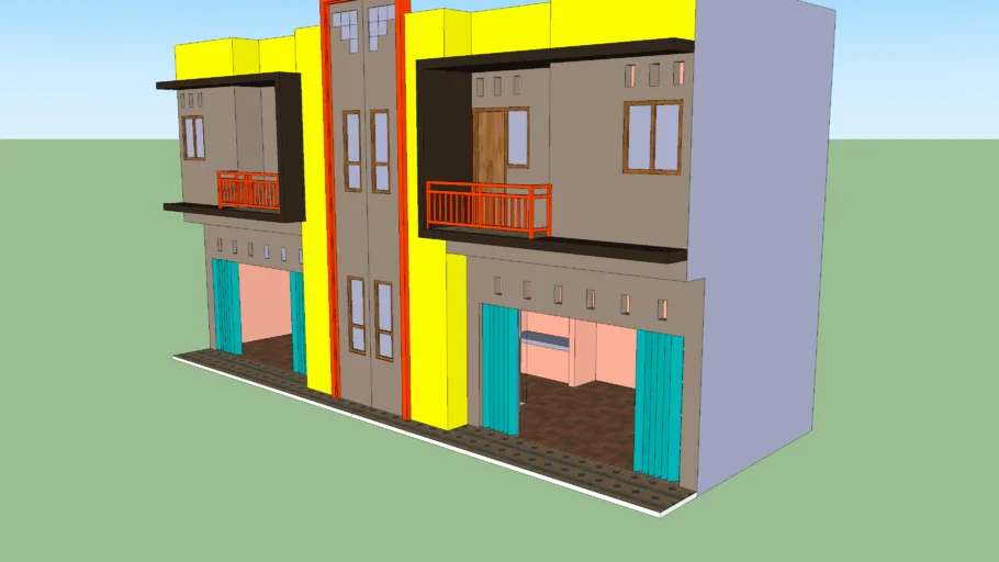 Ruko 2 Lantai | 3D Warehouse
