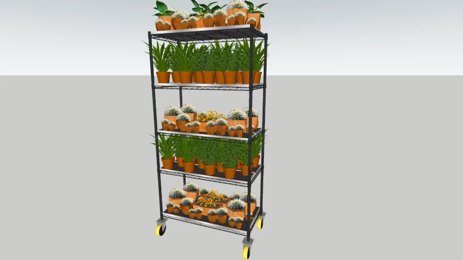Trolley of Plants | 3D Warehouse