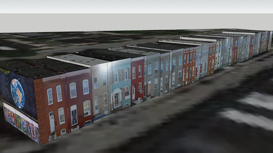 Mix of Rowhomes | 3D Warehouse