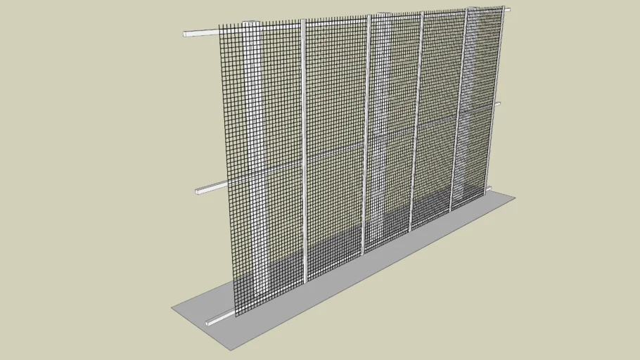 03 Guardian Fence System - SecuriGuard Mesh | 3D Warehouse